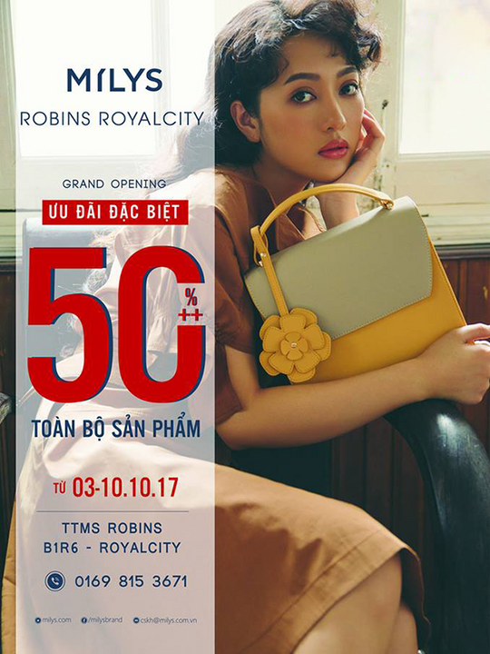 ROBINS Department Store giảm 50% toàn bộ sản phẩm