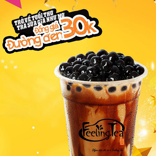 Feeling tea đồng giá 30k cho trà sữa