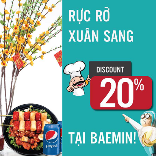 Papas' Chicken giảm giá 20% toàn menu tại BAEMIN
