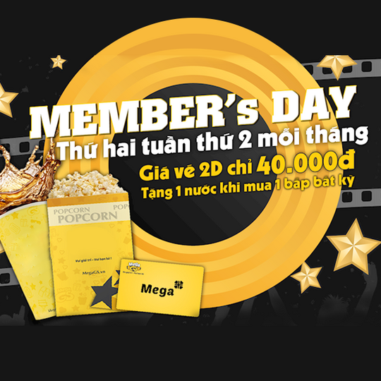 Mega GS Cinemas khuyến mãi vé phim chỉ 40k