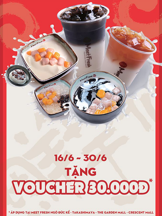Meet fresh tặng voucher 30k với HĐ bất kỳ