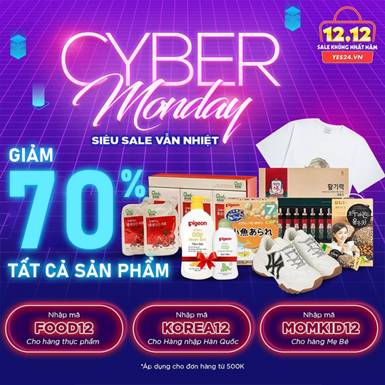 Yes24 khuyến mãi tới 70% nhiều sản phẩm Hàn