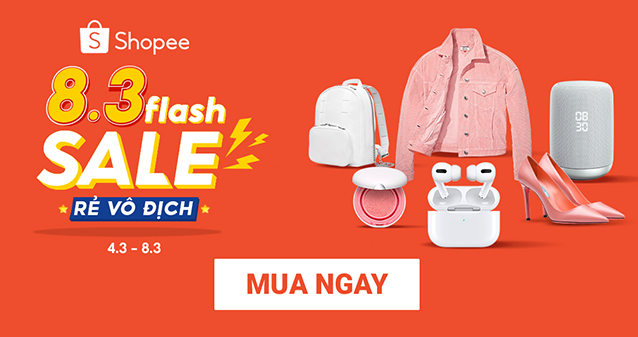 Shopee flash sale 8/3, săn deal chỉ 9K