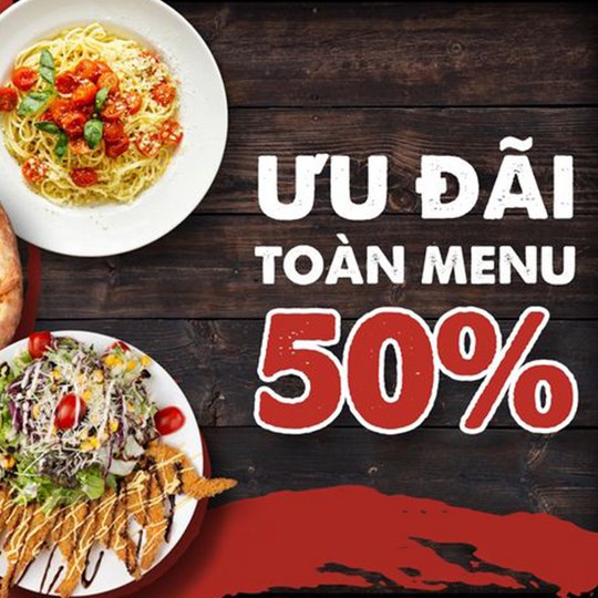 Buzza Pizza khuyến mãi 50% toàn menu khi tải app
